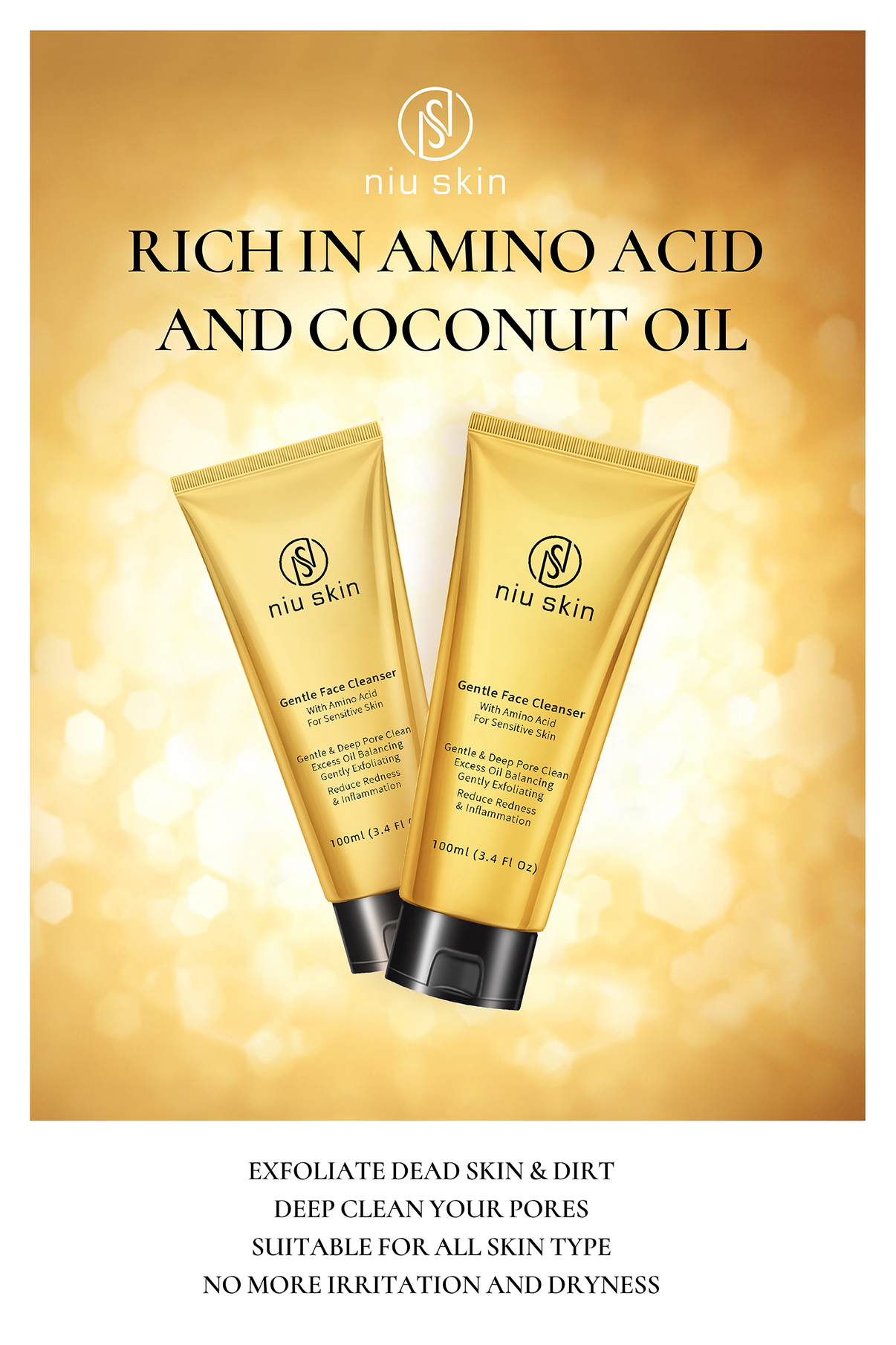 Niu Skin Gentle Face Cleanser – Niu Skin Cosmetics