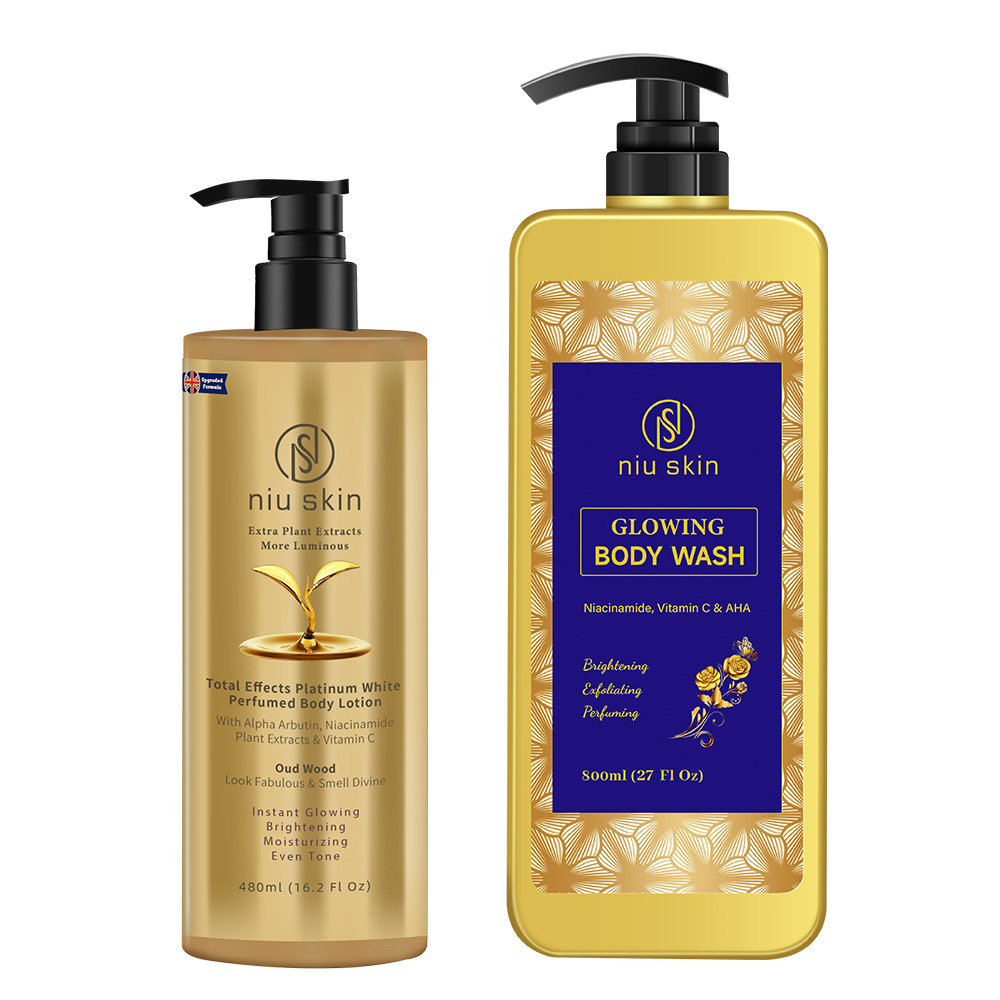 Body Care Combo (One 480ml Body Lotion + One 800ml Body Wash) – Niu Skin Cosmetics
